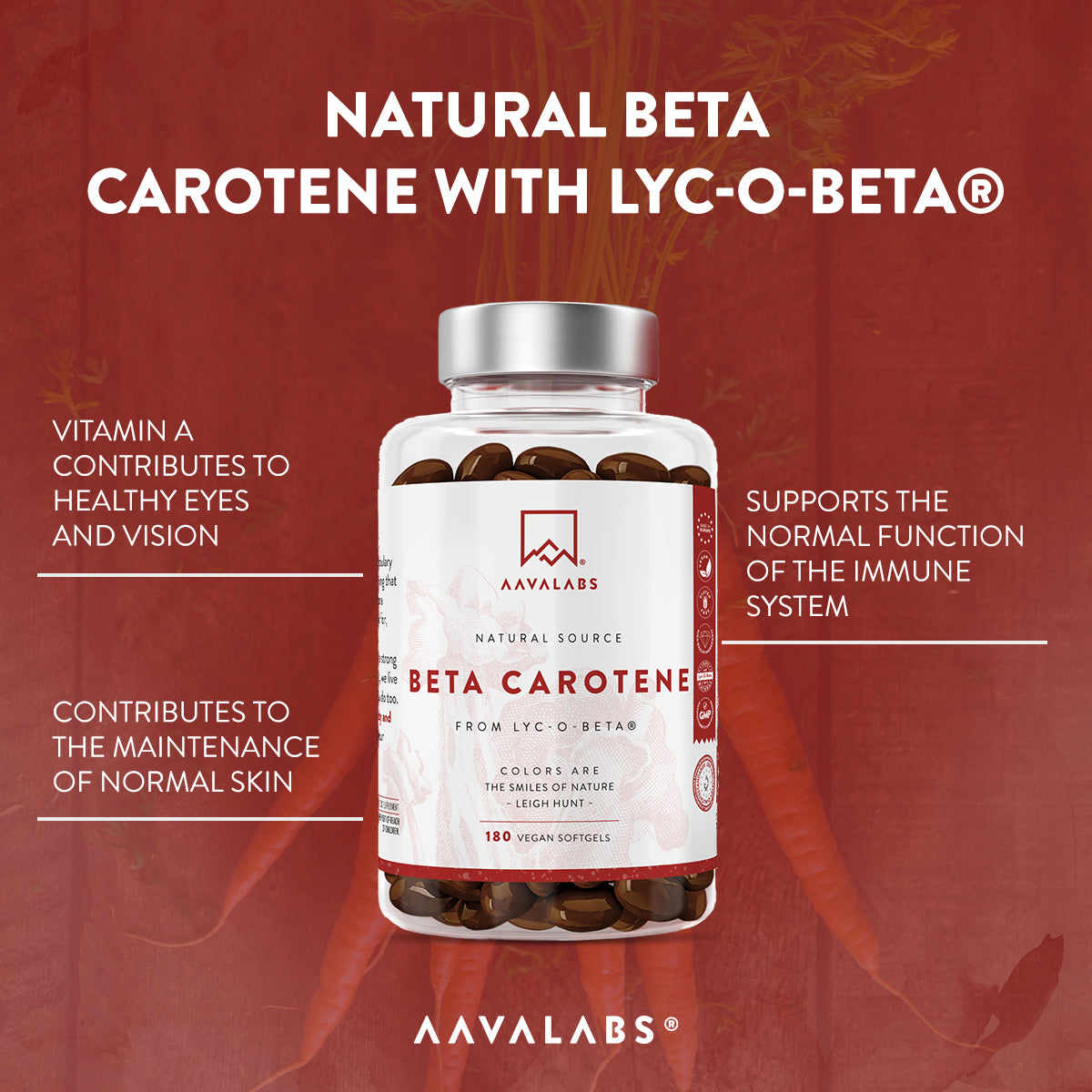Beta Carotene Capsules with LYC-O-BETA® | AAVALABS