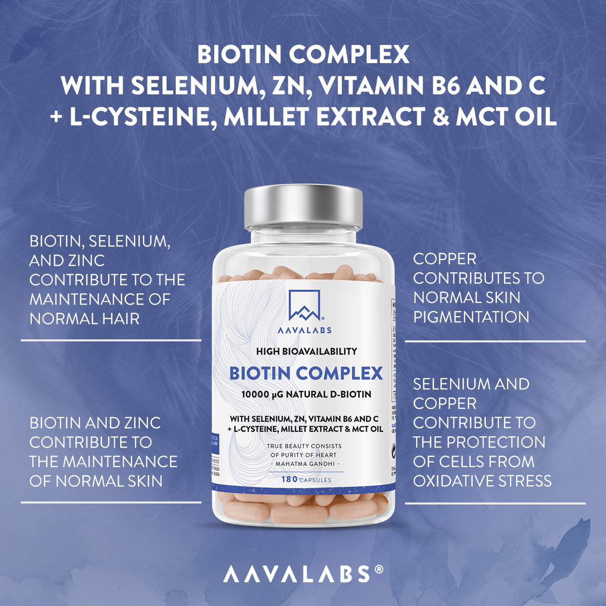 Biotin Complex with Selenium, Zinc & Vit C | AAVALABS