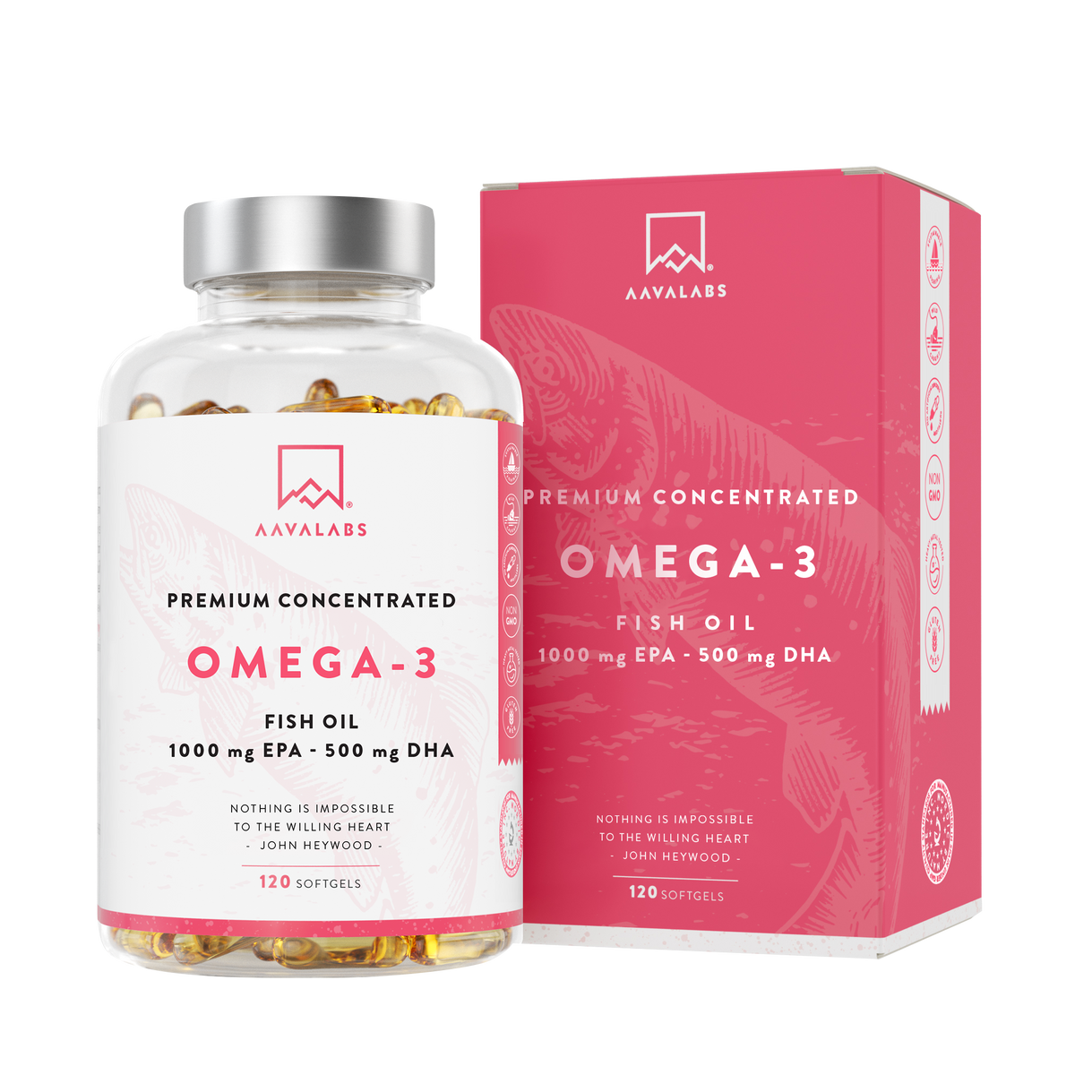 Omega 3 Premium Fish Oil with EPA and DHA | AAVALABS