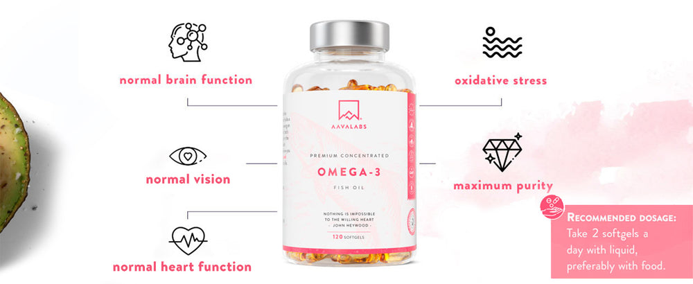 Omega 3 Premium Fish Oil with EPA and DHA | AAVALABS