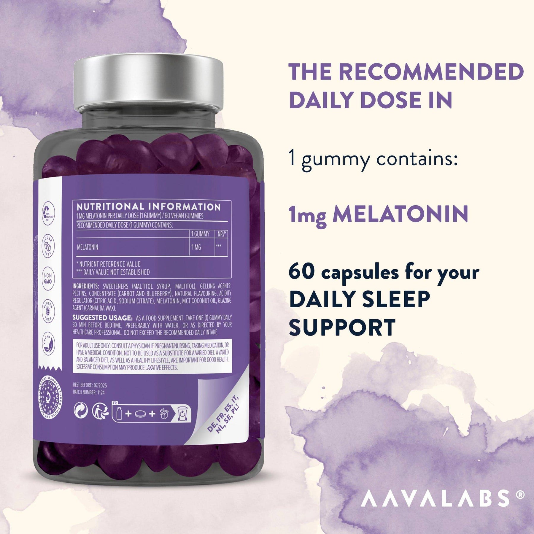 Restful Sleep Support: Melatonin Gummies | AAVALABS